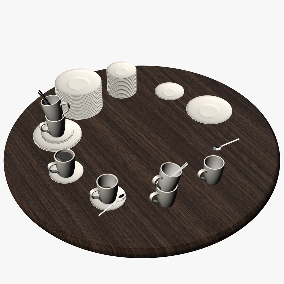 3ds max cup spoon plate