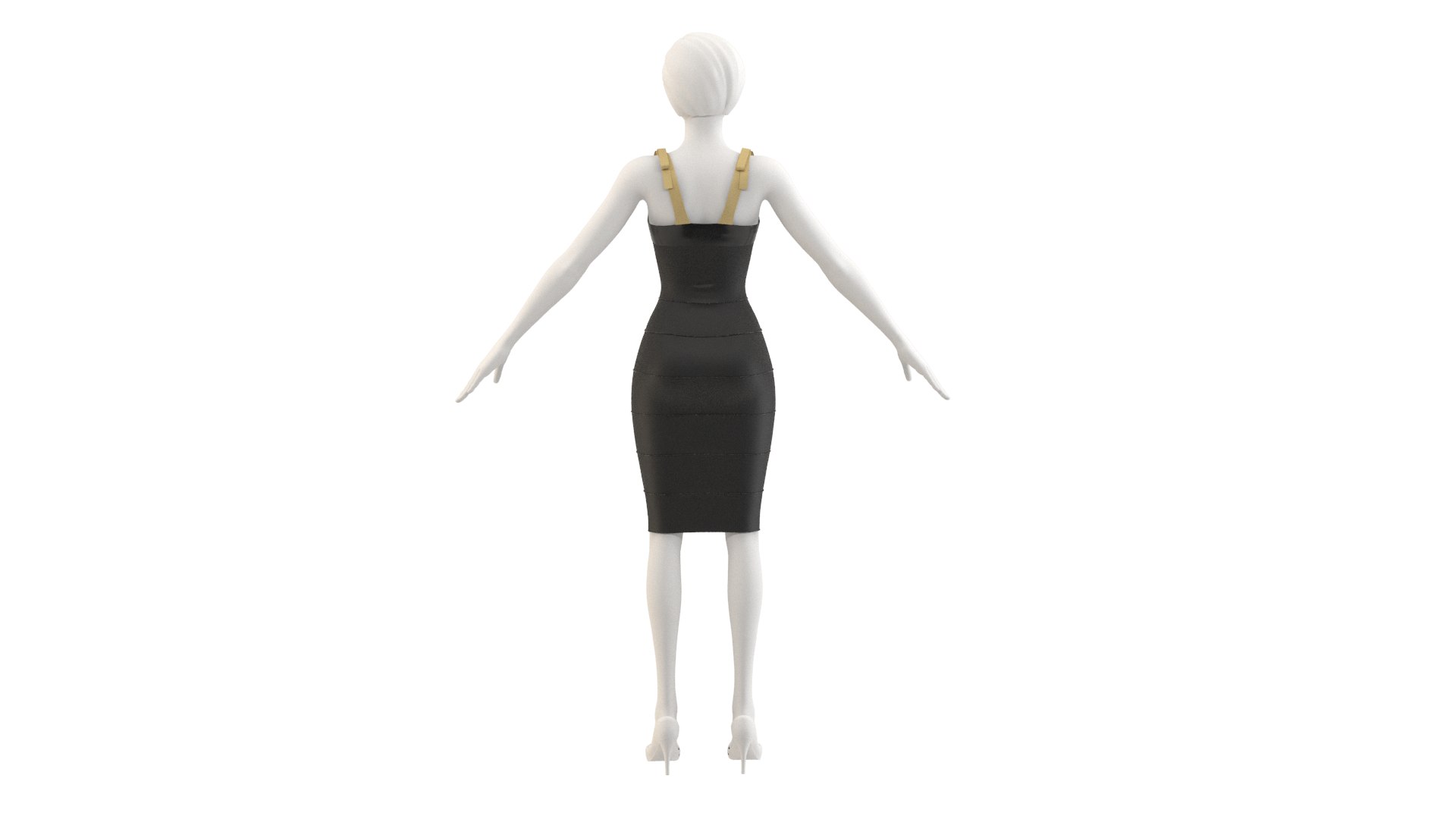 Dress Gown 3D Model - TurboSquid 1617030