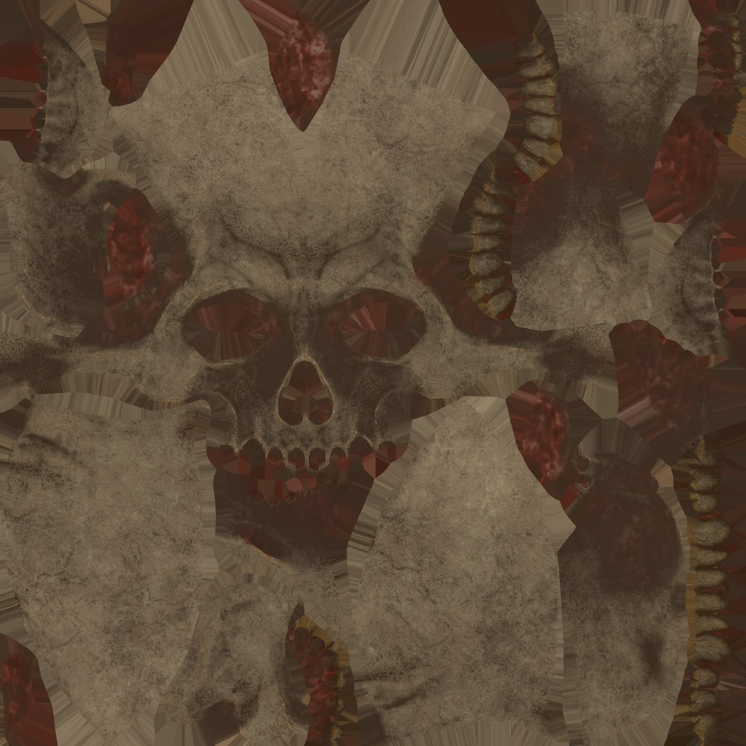 3D 3D Human Skeleton Skull - Default - Lowpoly - Game Ready model ...