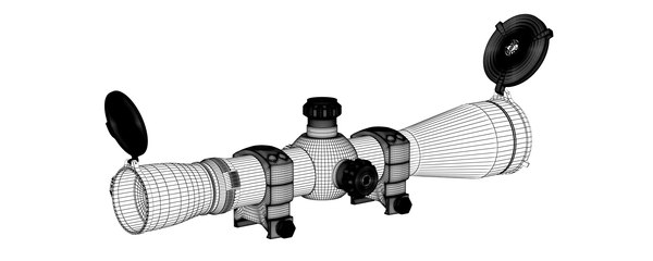 3d model of mark riflescopes