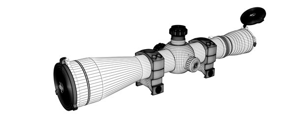 3d model of mark riflescopes
