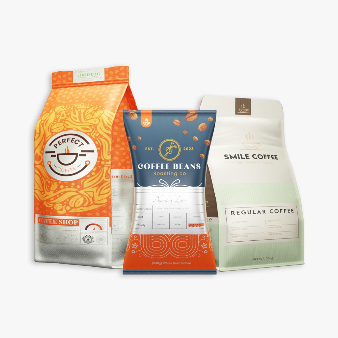 Coffee Pouch Packaging 3D Model - BLEND 3D Model - TurboSquid 2081422