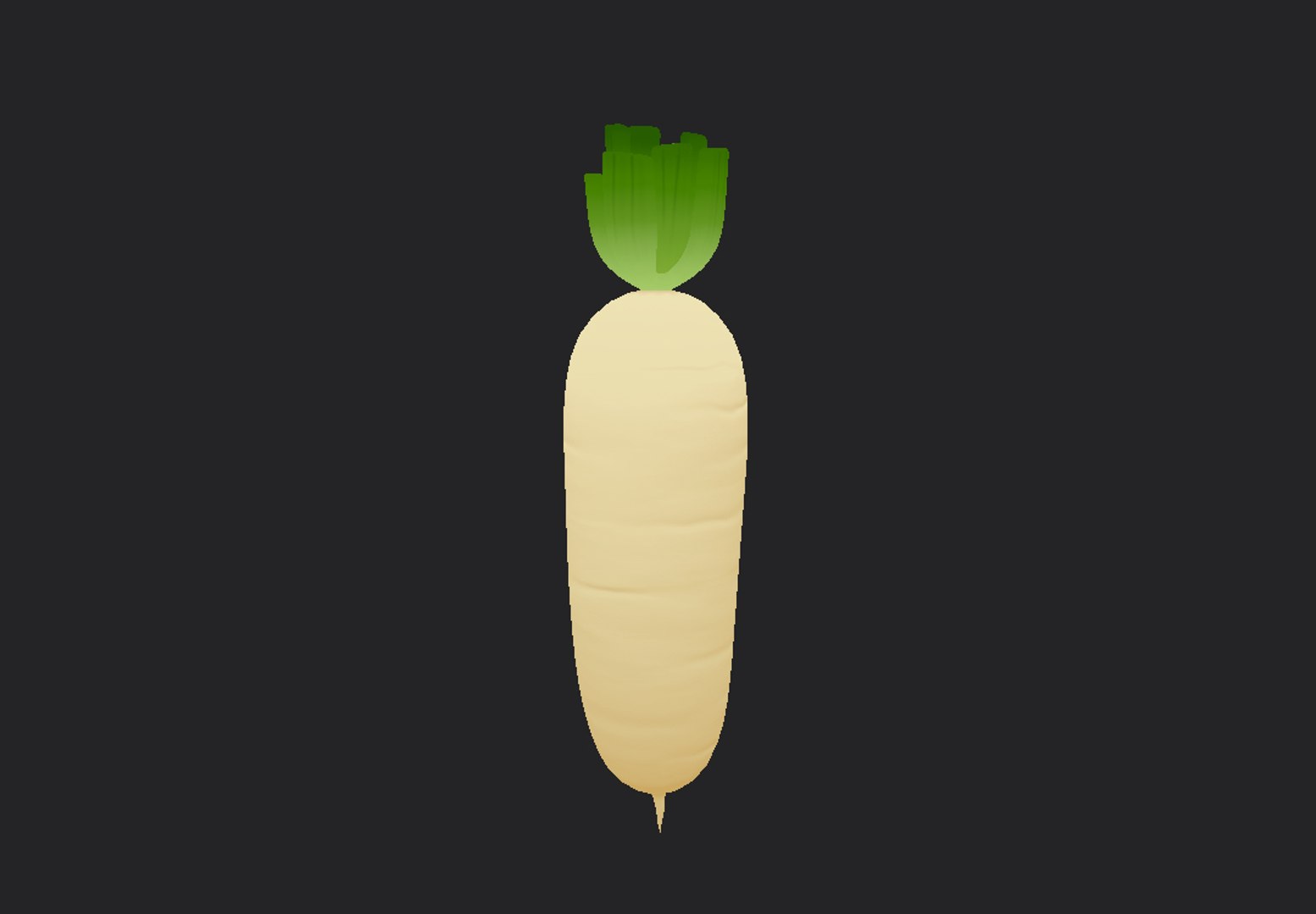 3D White Radish - TurboSquid 1494498