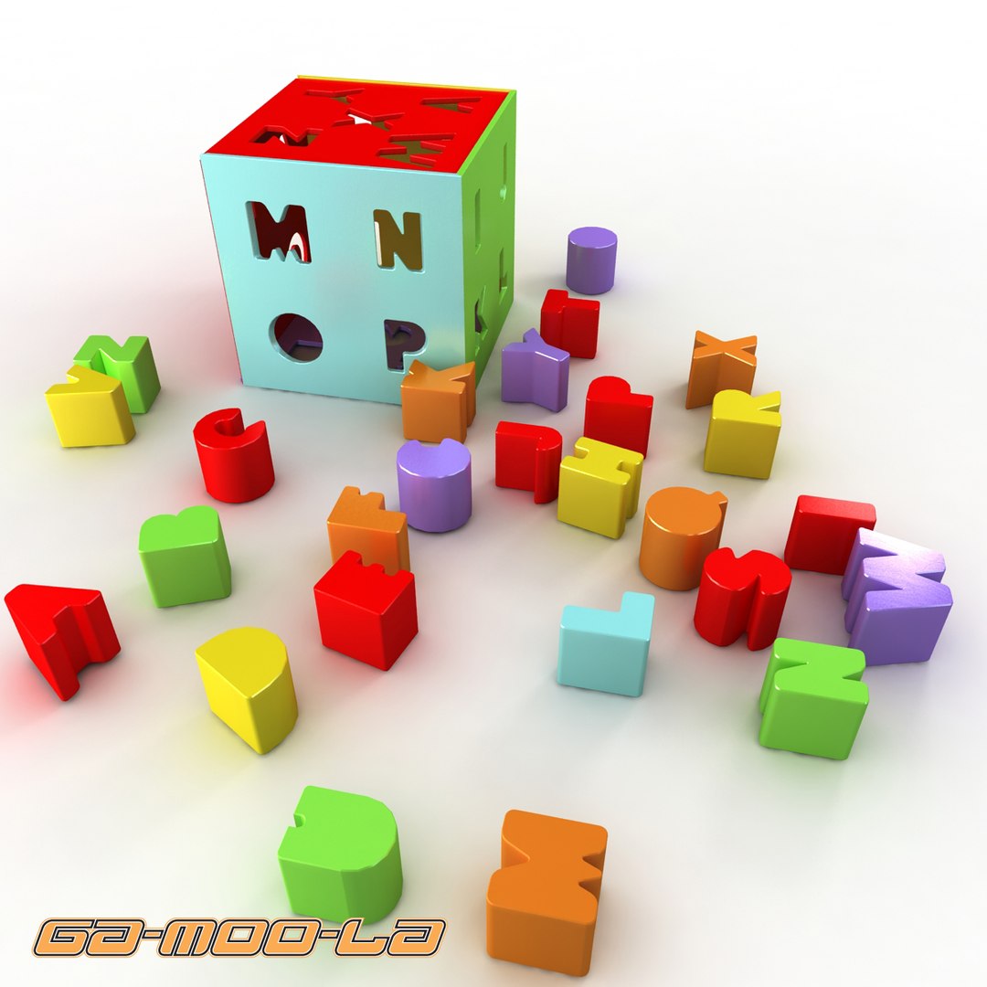 3d Alpha Square Toy