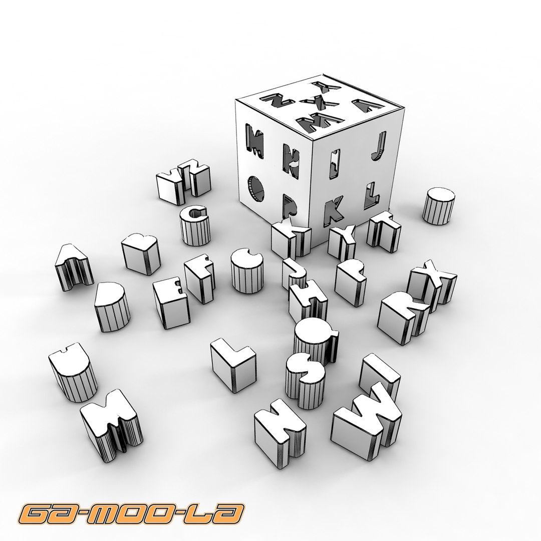 3d Alpha Square Toy