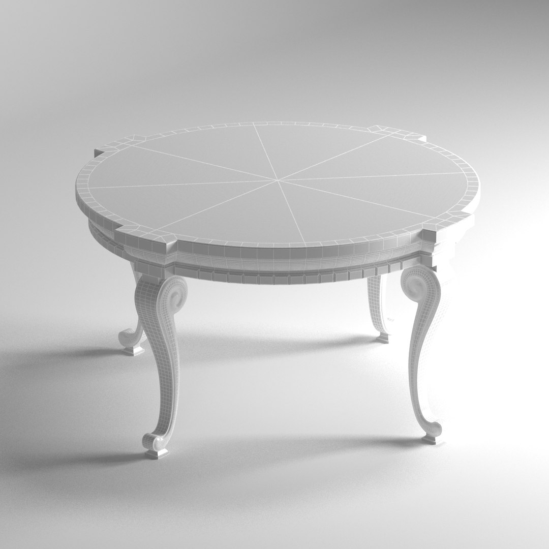 Classic Table 3D Model - TurboSquid 1195277