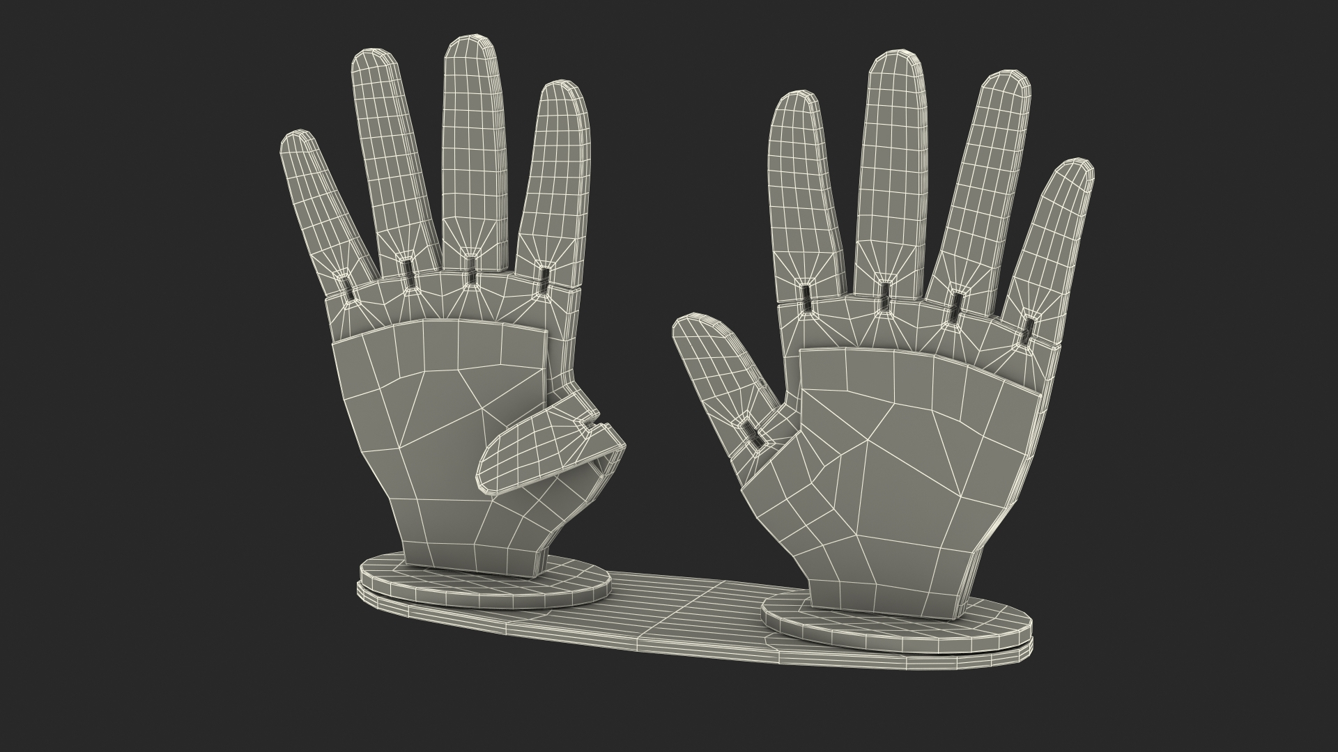 Counting Hands Four Fingers Up 3D Model - TurboSquid 1818374