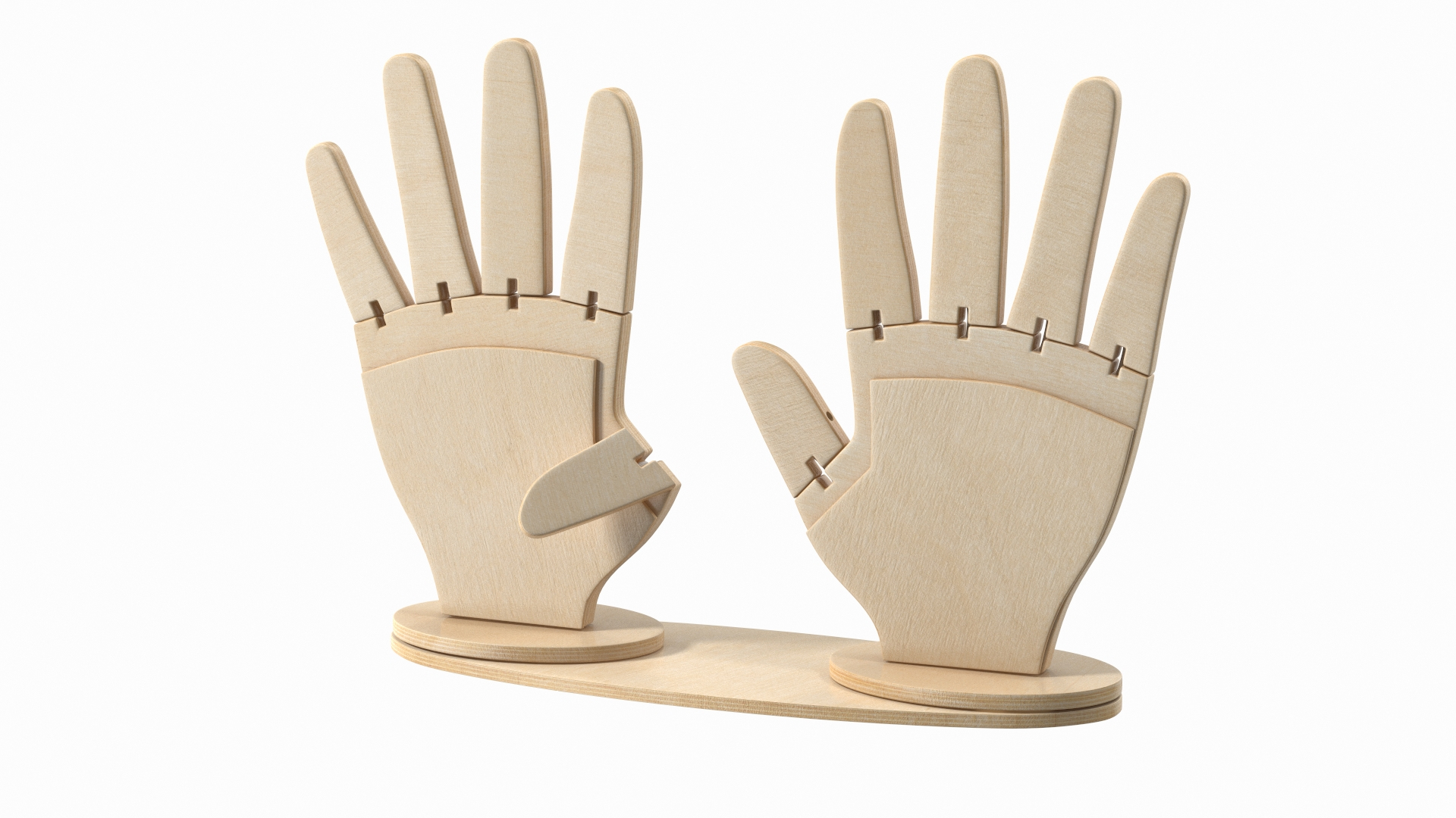 Counting Hands Four Fingers Up 3D Model - TurboSquid 1818374