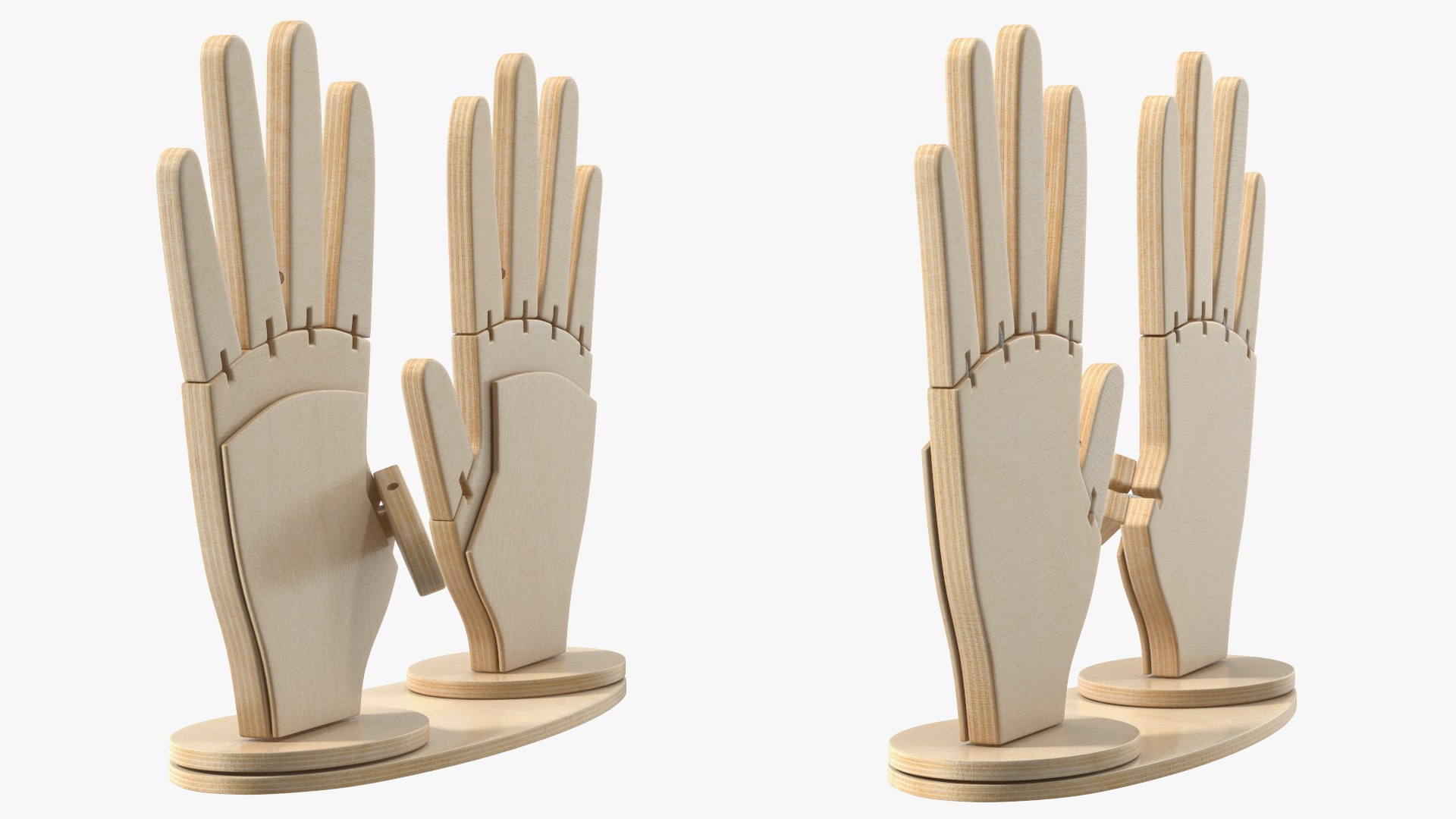 Counting Hands Four Fingers Up 3D Model - TurboSquid 1818374