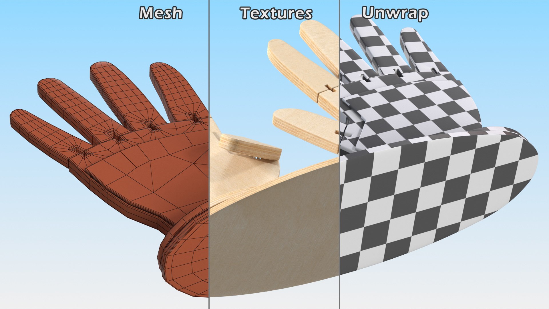 Counting Hands Four Fingers Up 3D model - TurboSquid 1818374