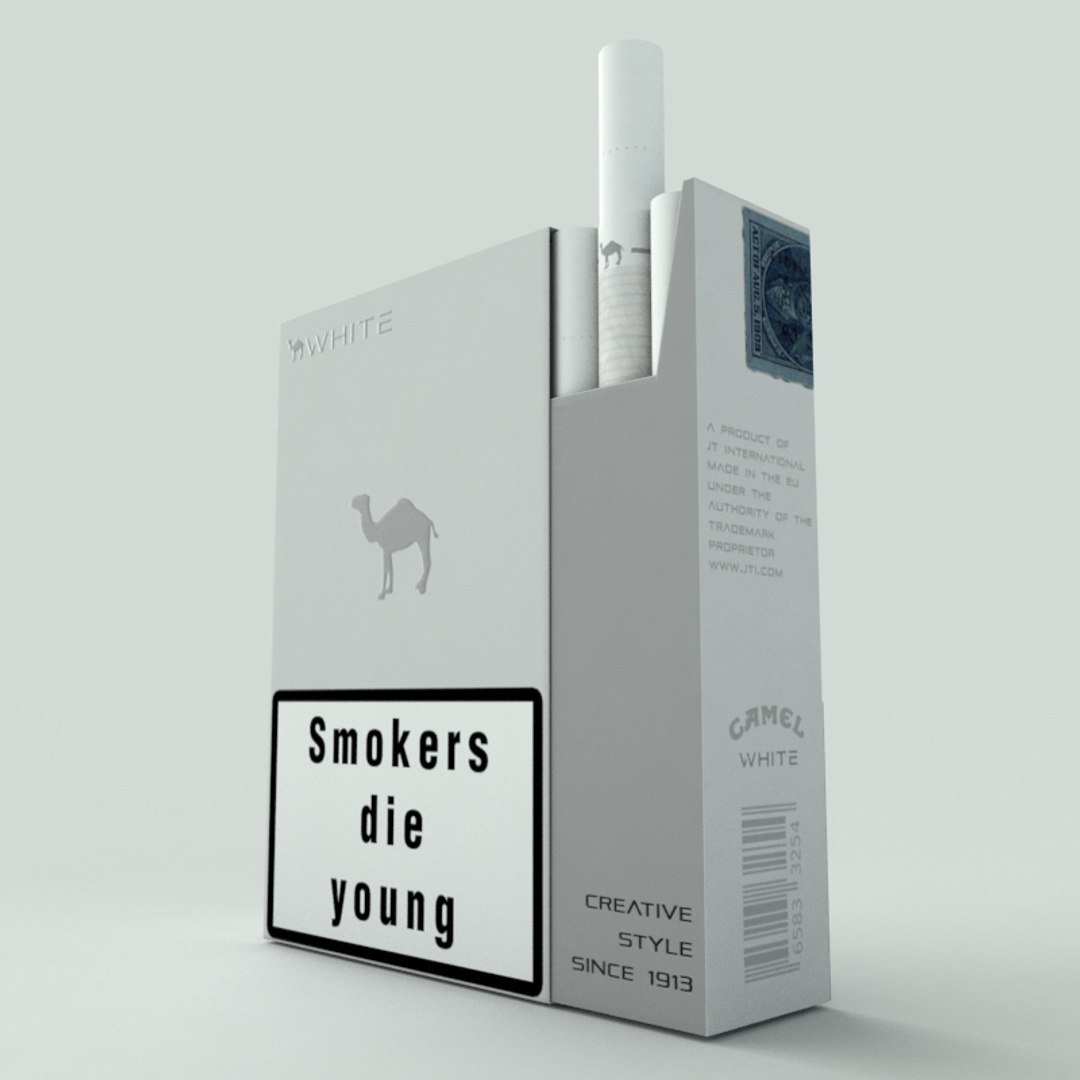 Pack Camel White Cigarettes 3d Max