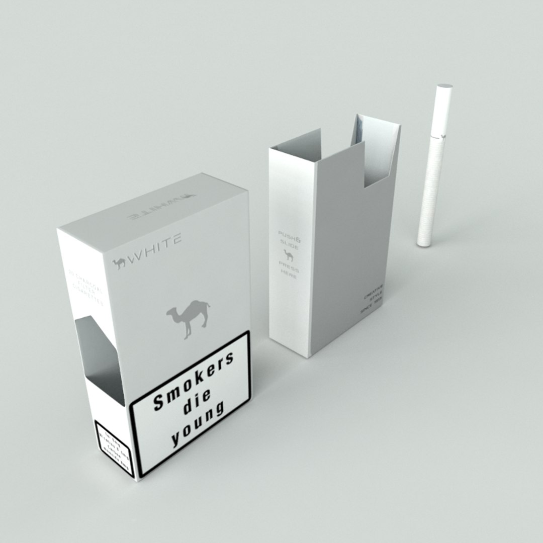 Pack Camel White Cigarettes 3d Max