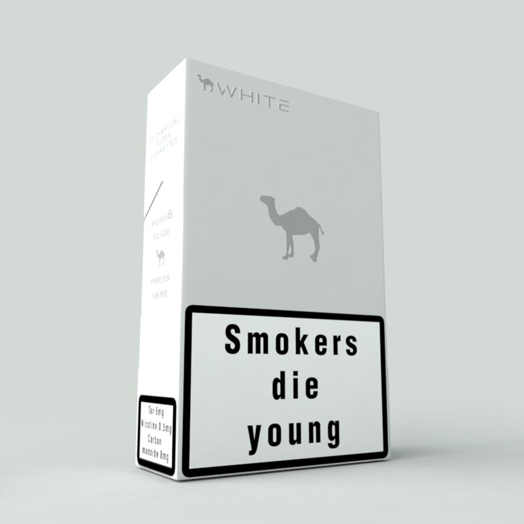 Pack Camel White Cigarettes 3d Max