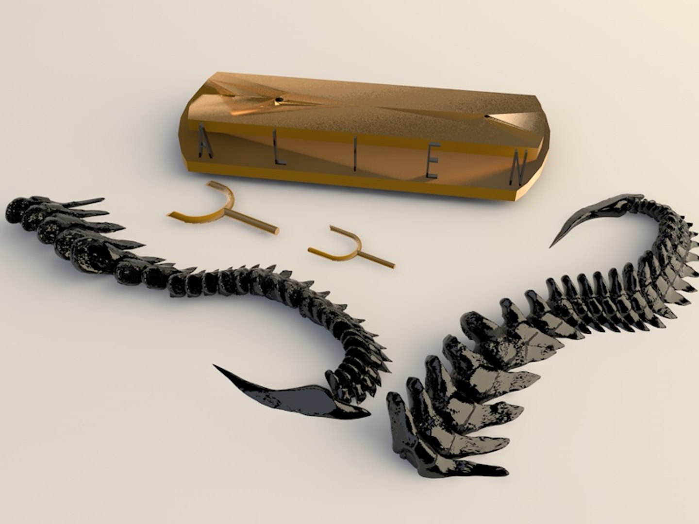 3d Model Of Alien Tail