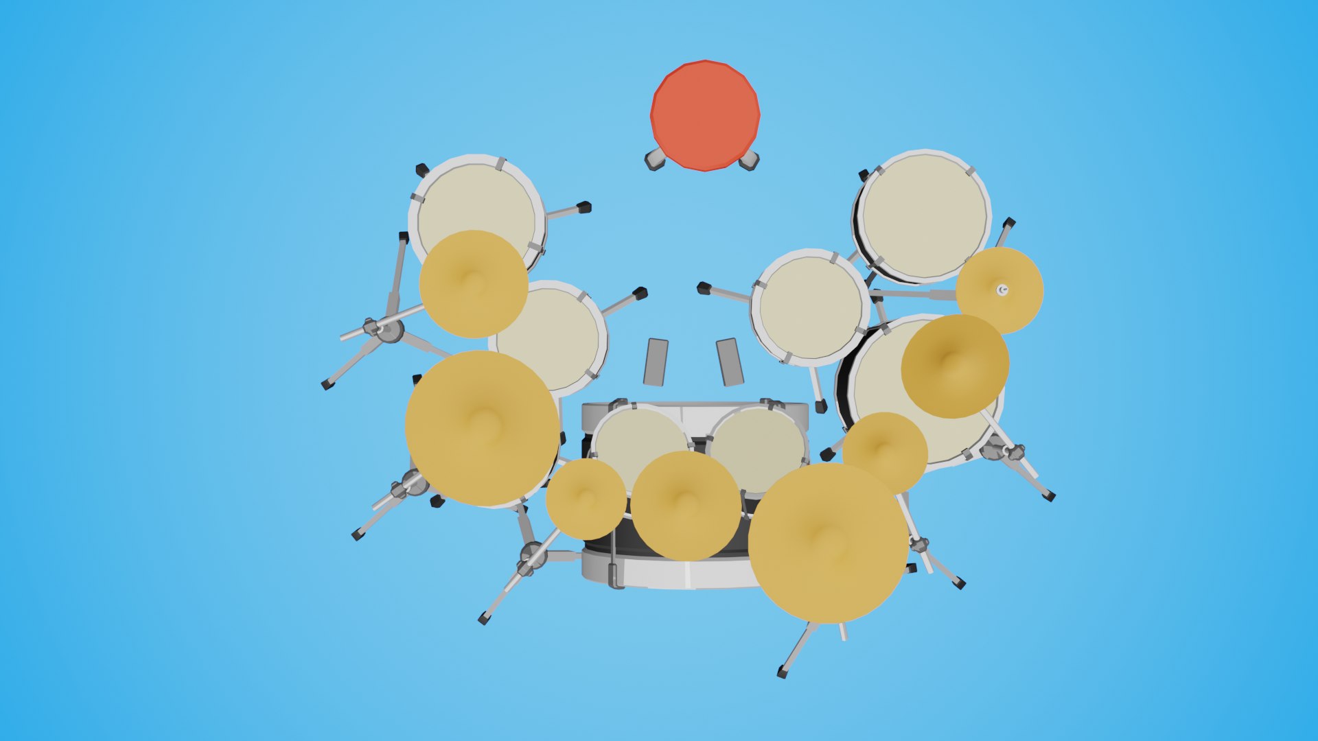 3D Low Poly Drum 3 Model - TurboSquid 1918556