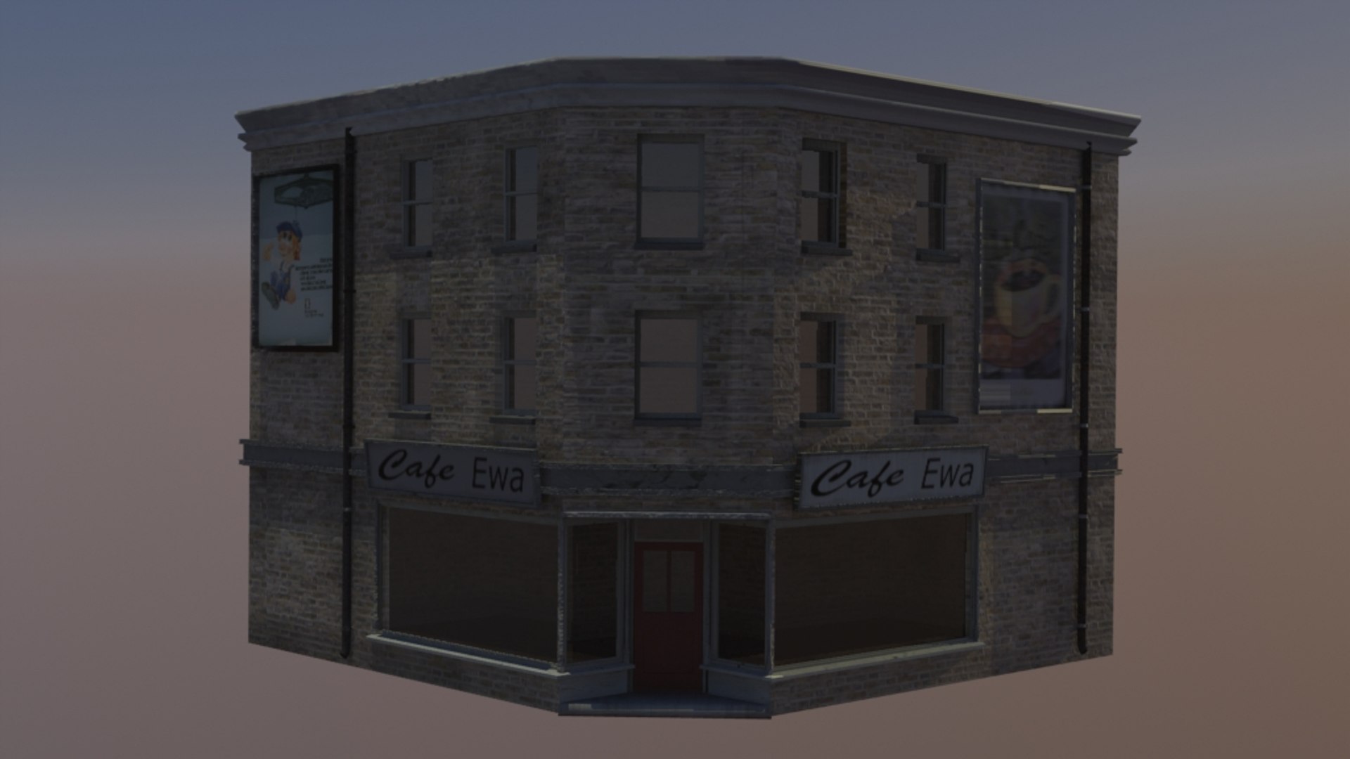 Store Cafe 3d Obj