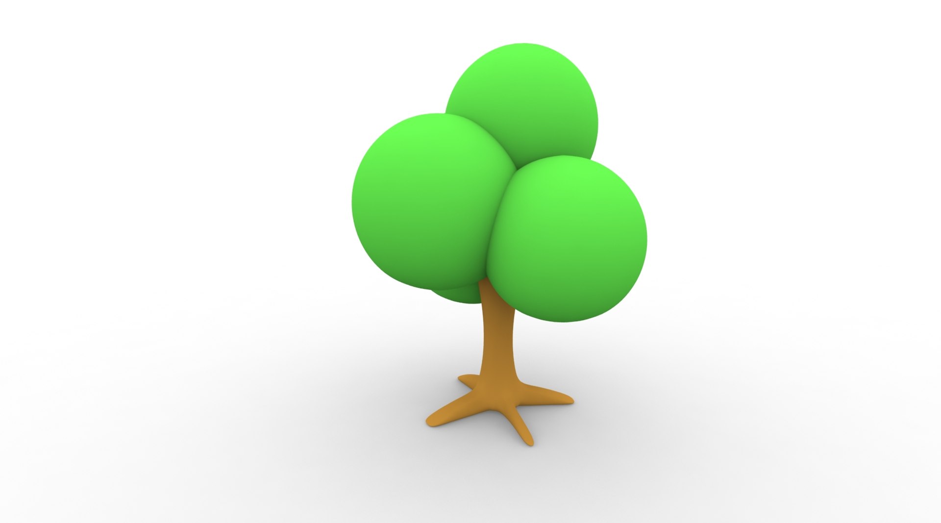 3d simple cartoon tree model