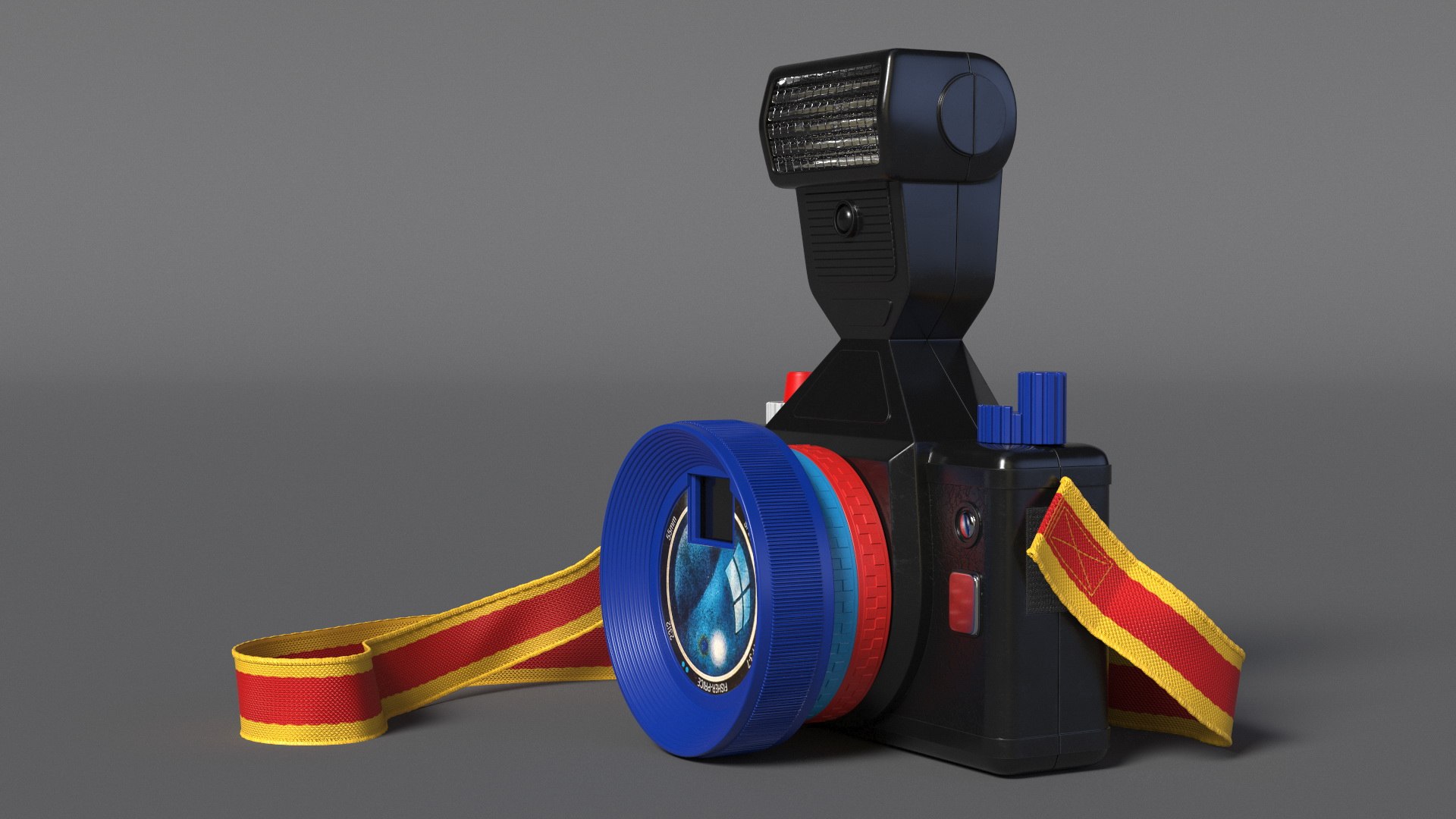 Vintage Toy Camera With Flash Fur 3D Model - TurboSquid 2295938