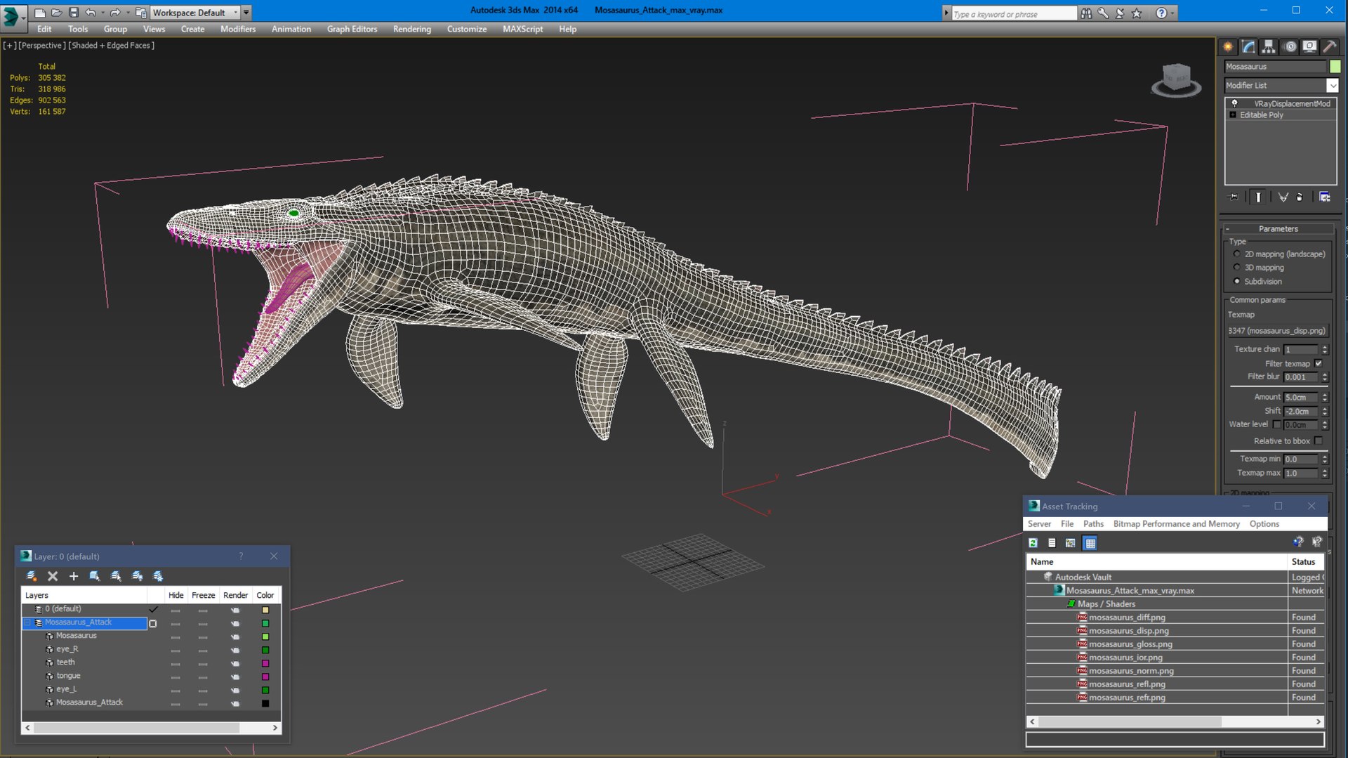 3D Mosasaurus Attack - TurboSquid 1918617
