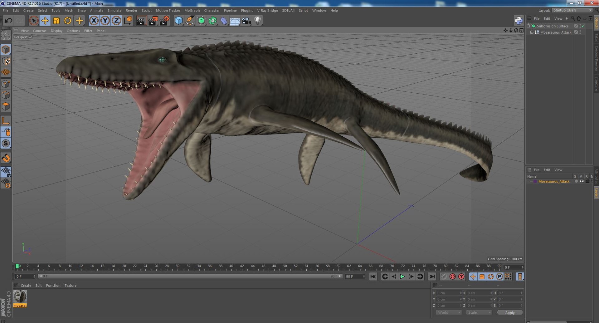 3D Mosasaurus Attack - TurboSquid 1918617