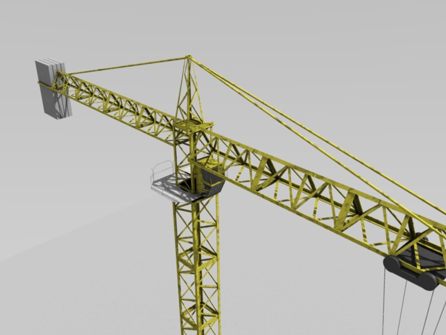tower crane 3d obj