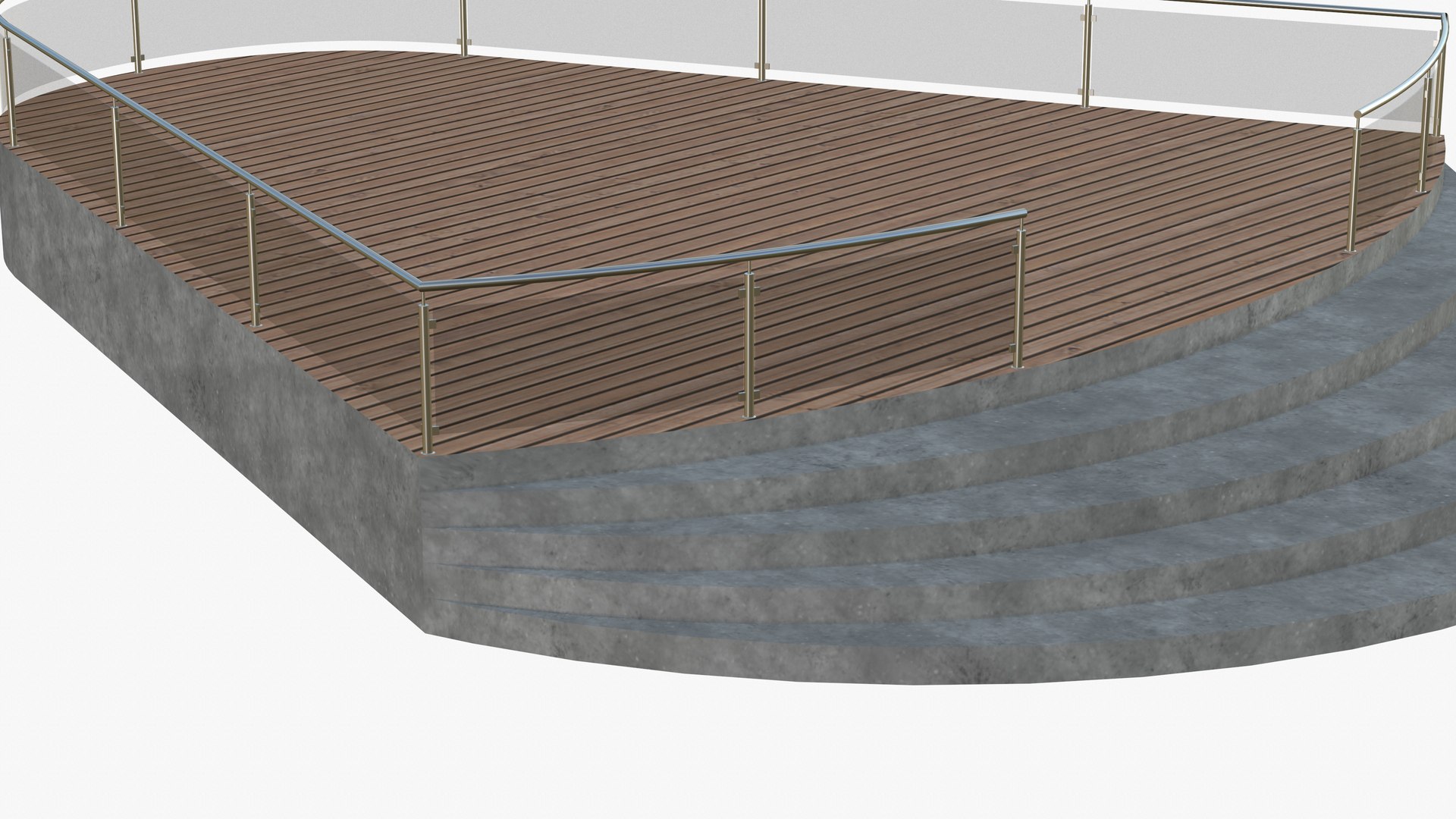 Outdoor Platform Guardrail 3D - TurboSquid 1895276