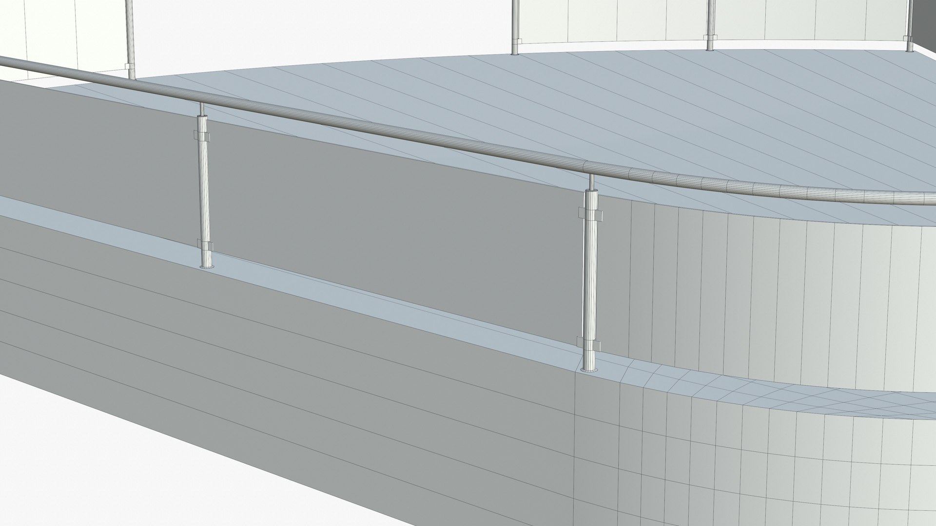 Outdoor Platform Guardrail 3D - TurboSquid 1895276
