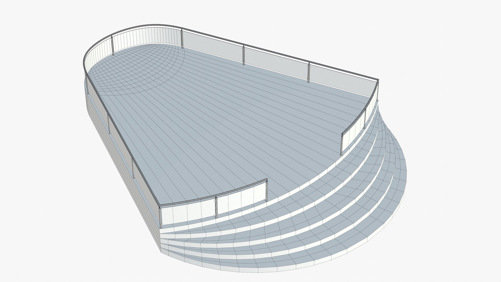 Outdoor Platform Guardrail 3D - TurboSquid 1895276
