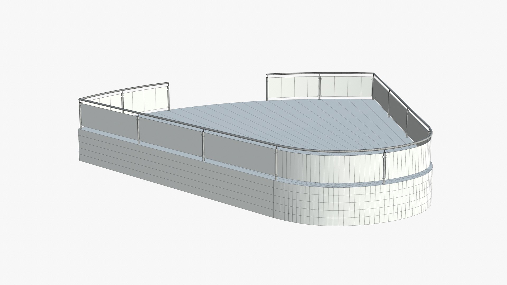 Outdoor Platform Guardrail 3D - TurboSquid 1895276