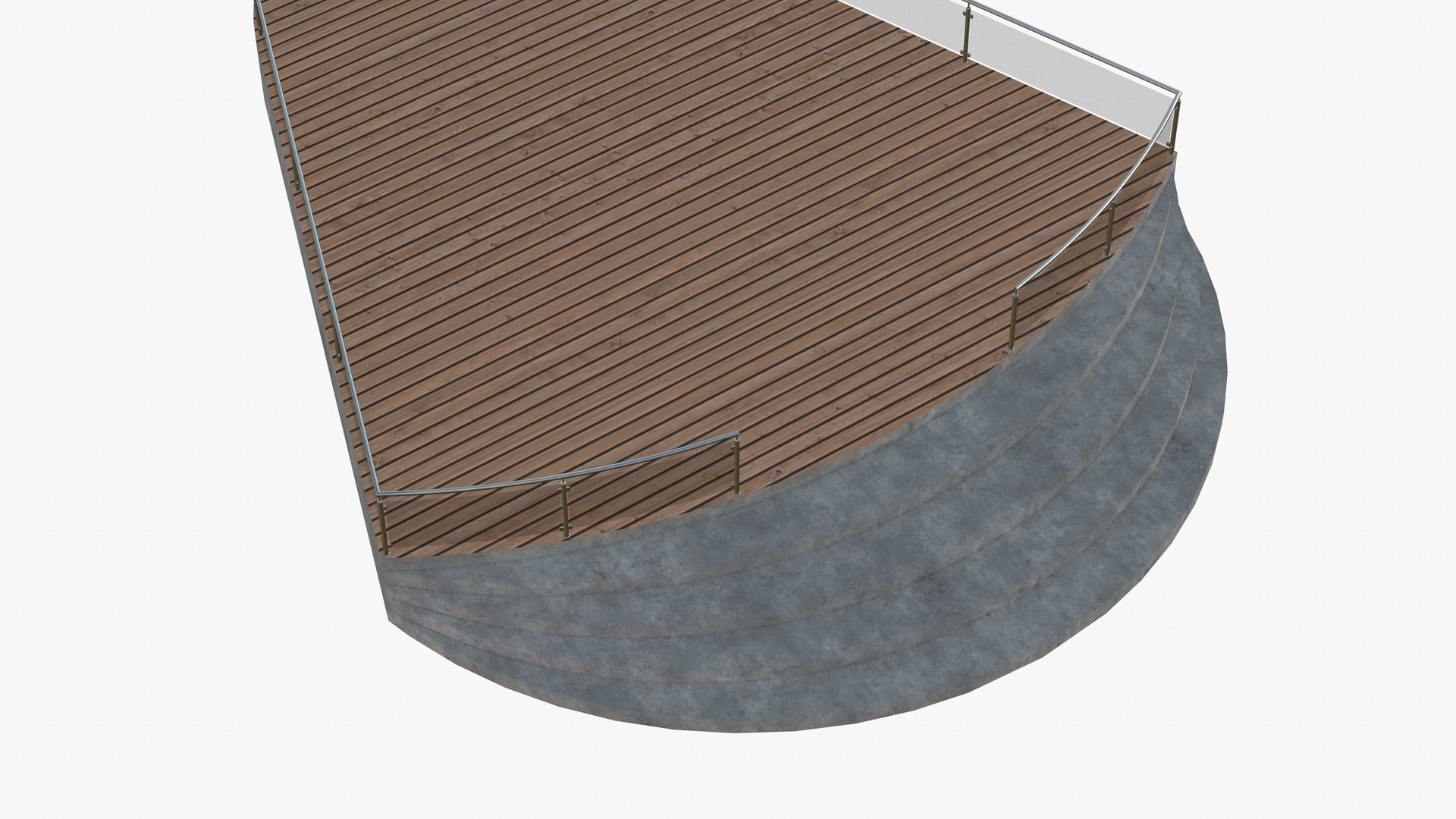 Outdoor Platform Guardrail 3D - TurboSquid 1895276