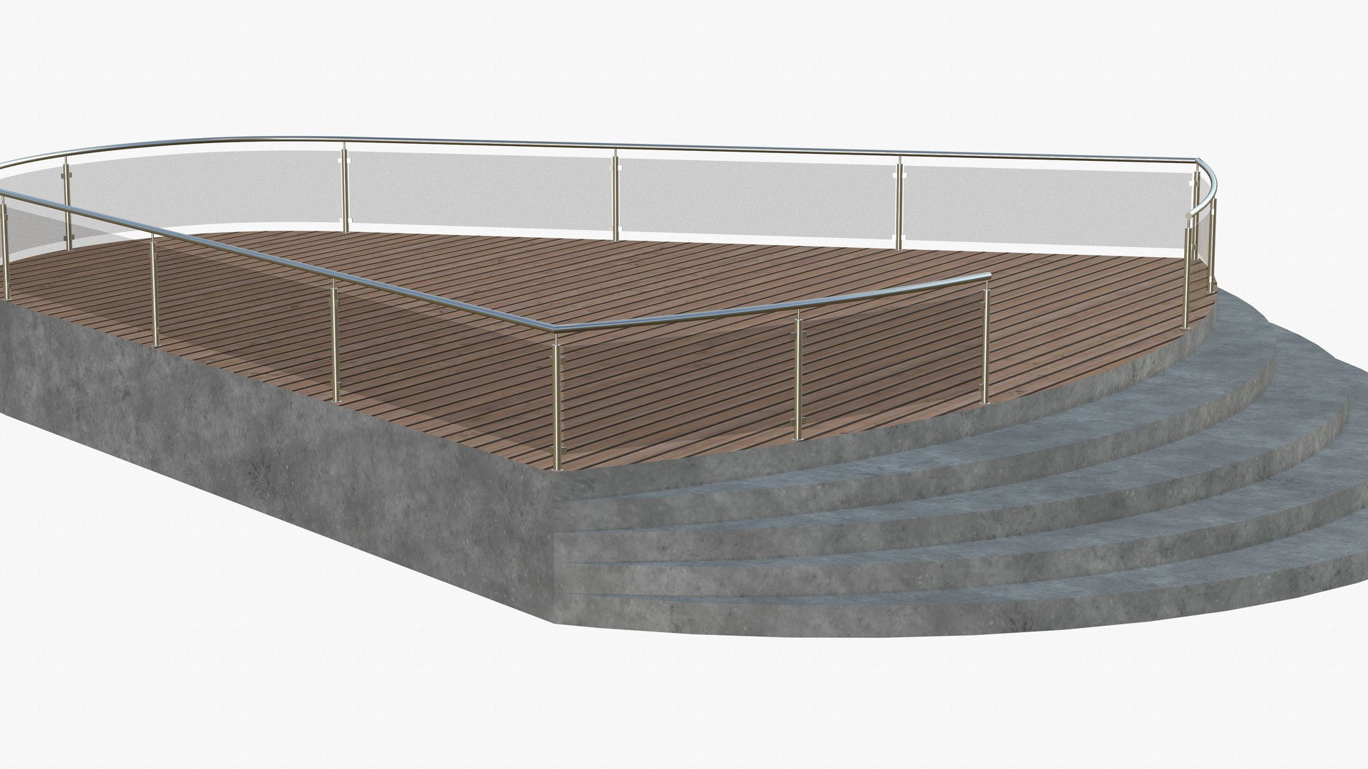 Outdoor Platform Guardrail 3D - TurboSquid 1895276