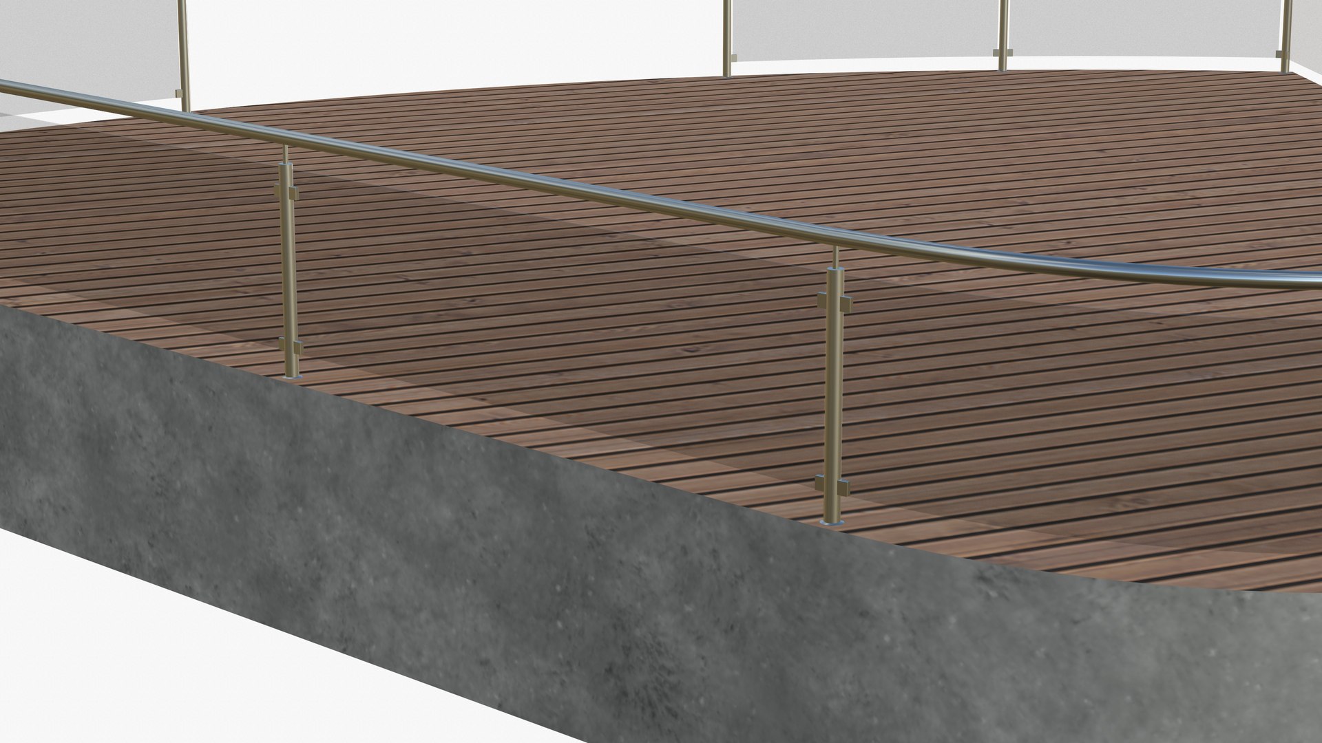 Outdoor Platform Guardrail 3D - TurboSquid 1895276