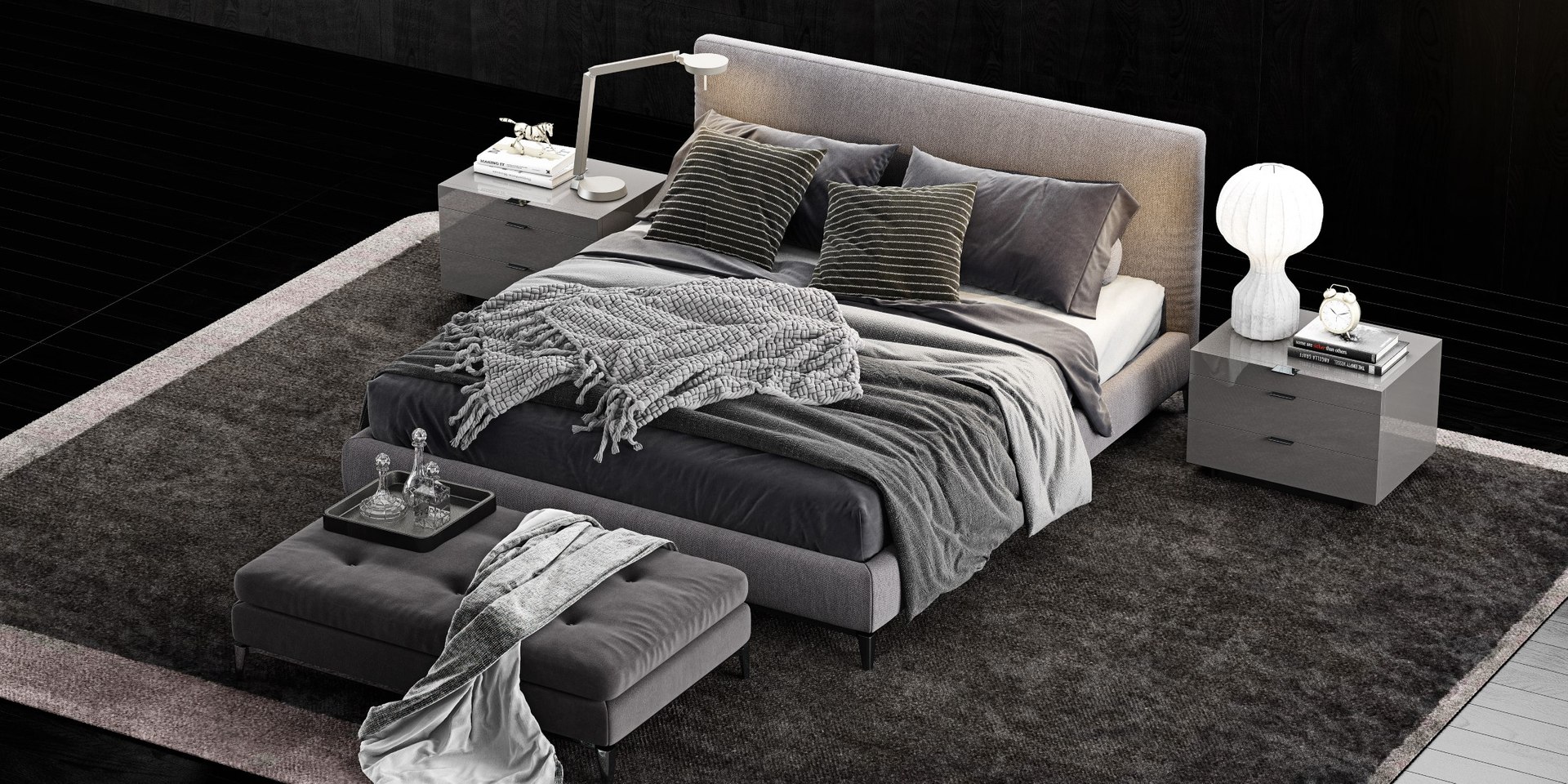 3D Minotti Andersen Bed - TurboSquid 1592063
