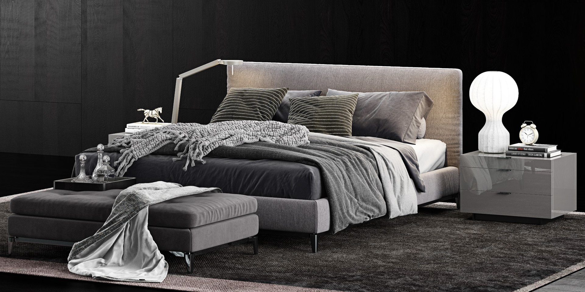 3D Minotti Andersen Bed - TurboSquid 1592063