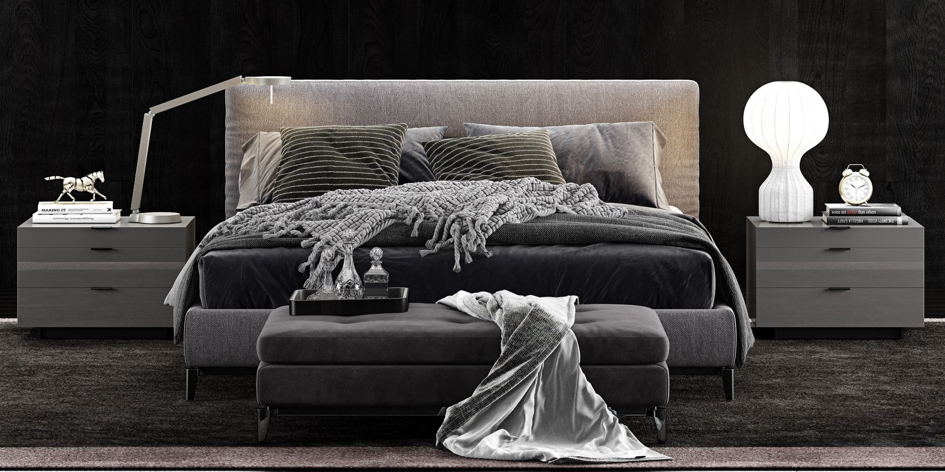 3D Minotti Andersen Bed - TurboSquid 1592063