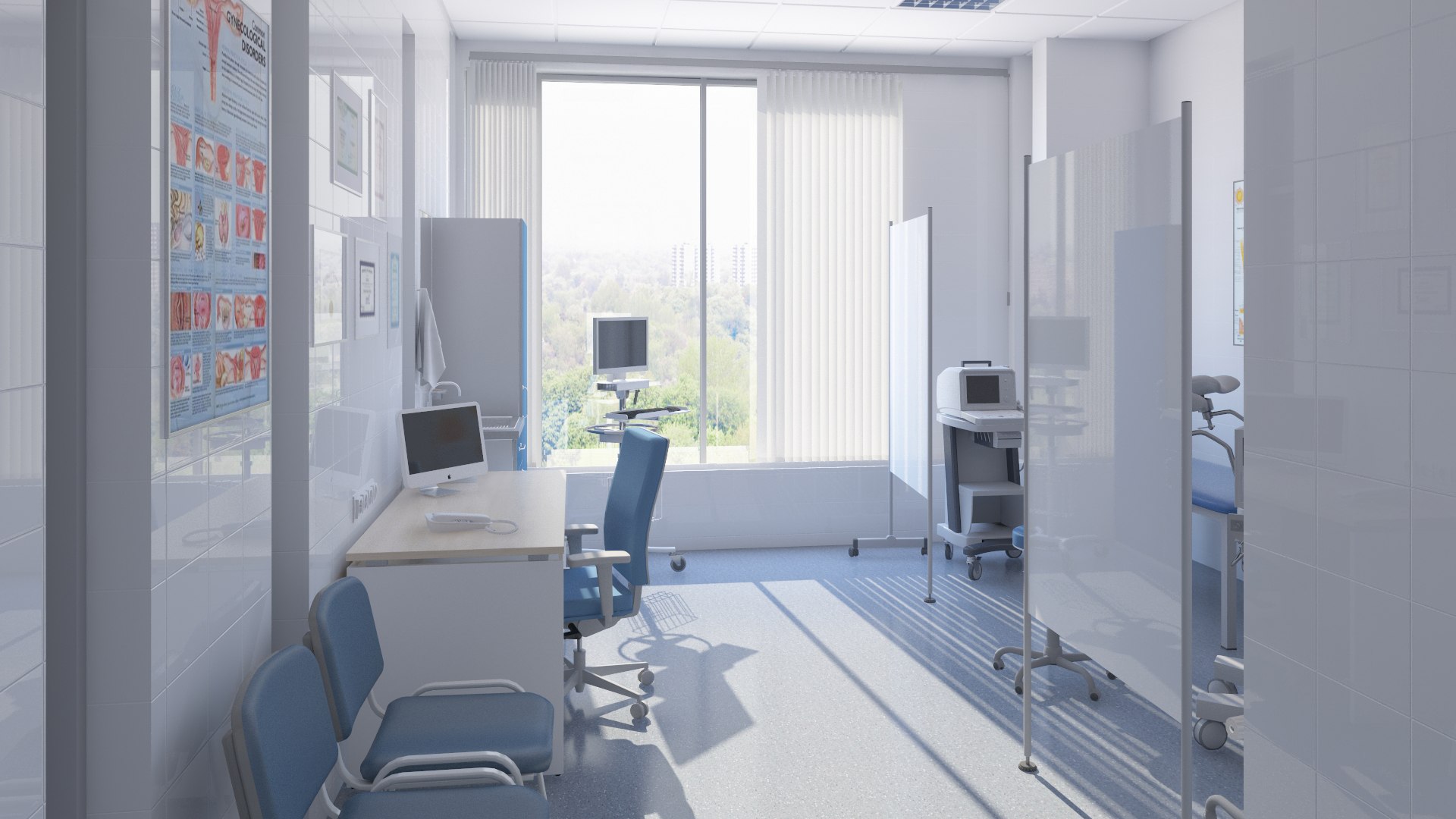 Gynecology Examination Room 2 3D Model - TurboSquid 2013126