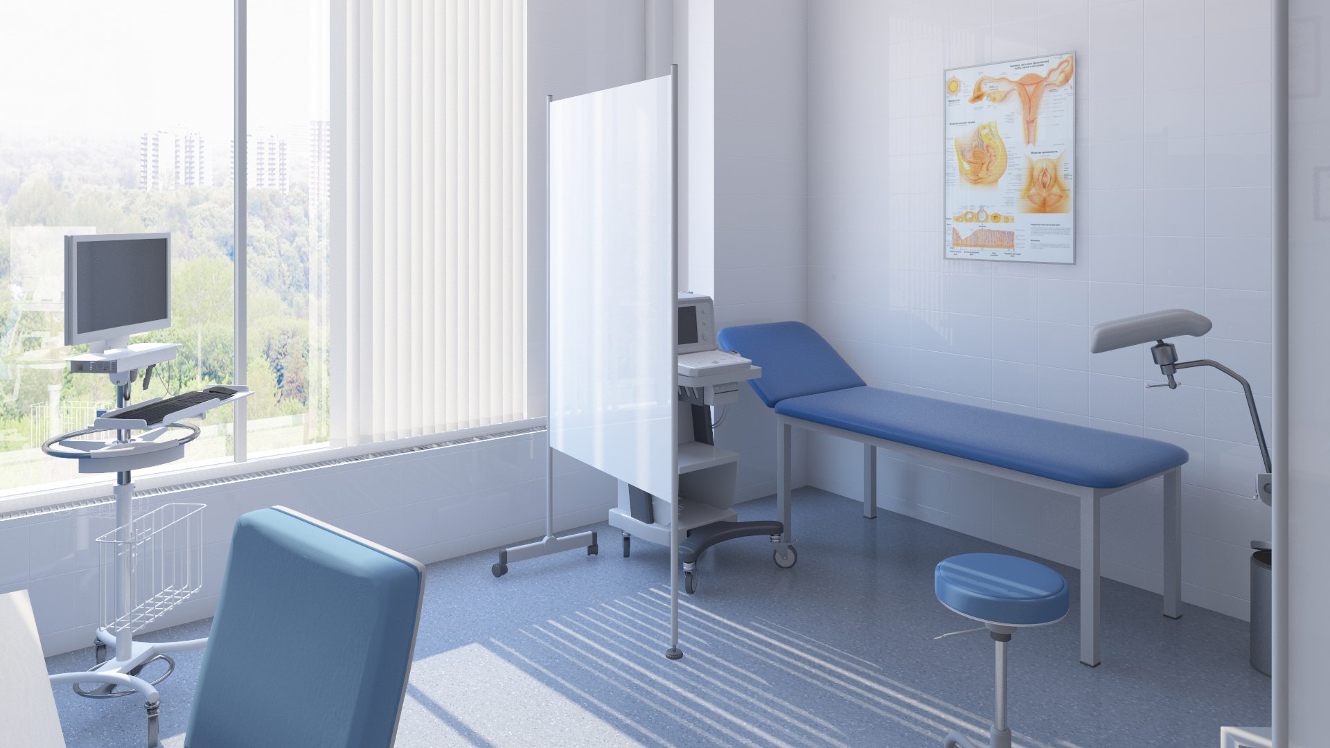 Gynecology Examination Room 2 3D Model - TurboSquid 2013126