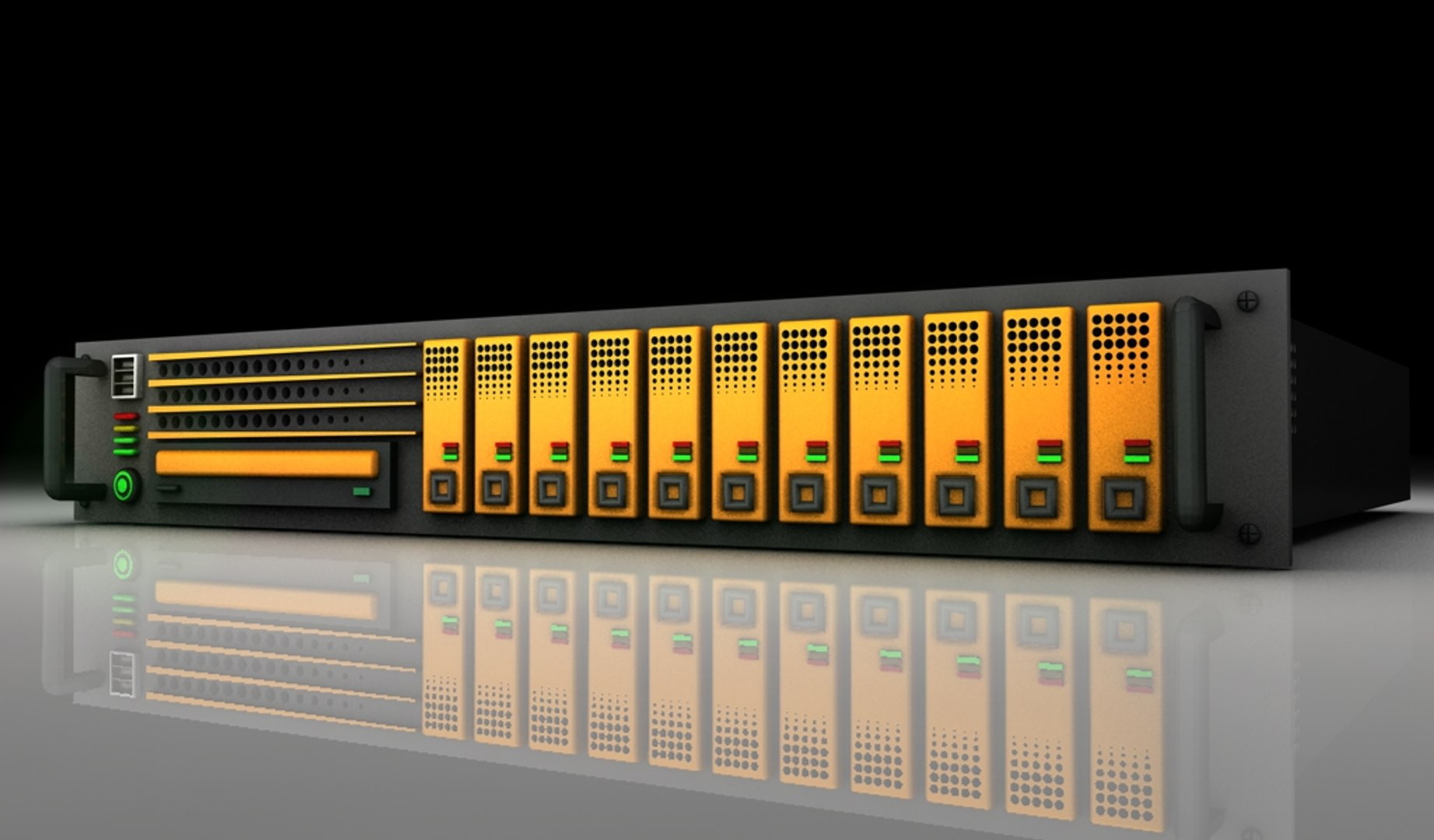 Cpu Rack 3d Model