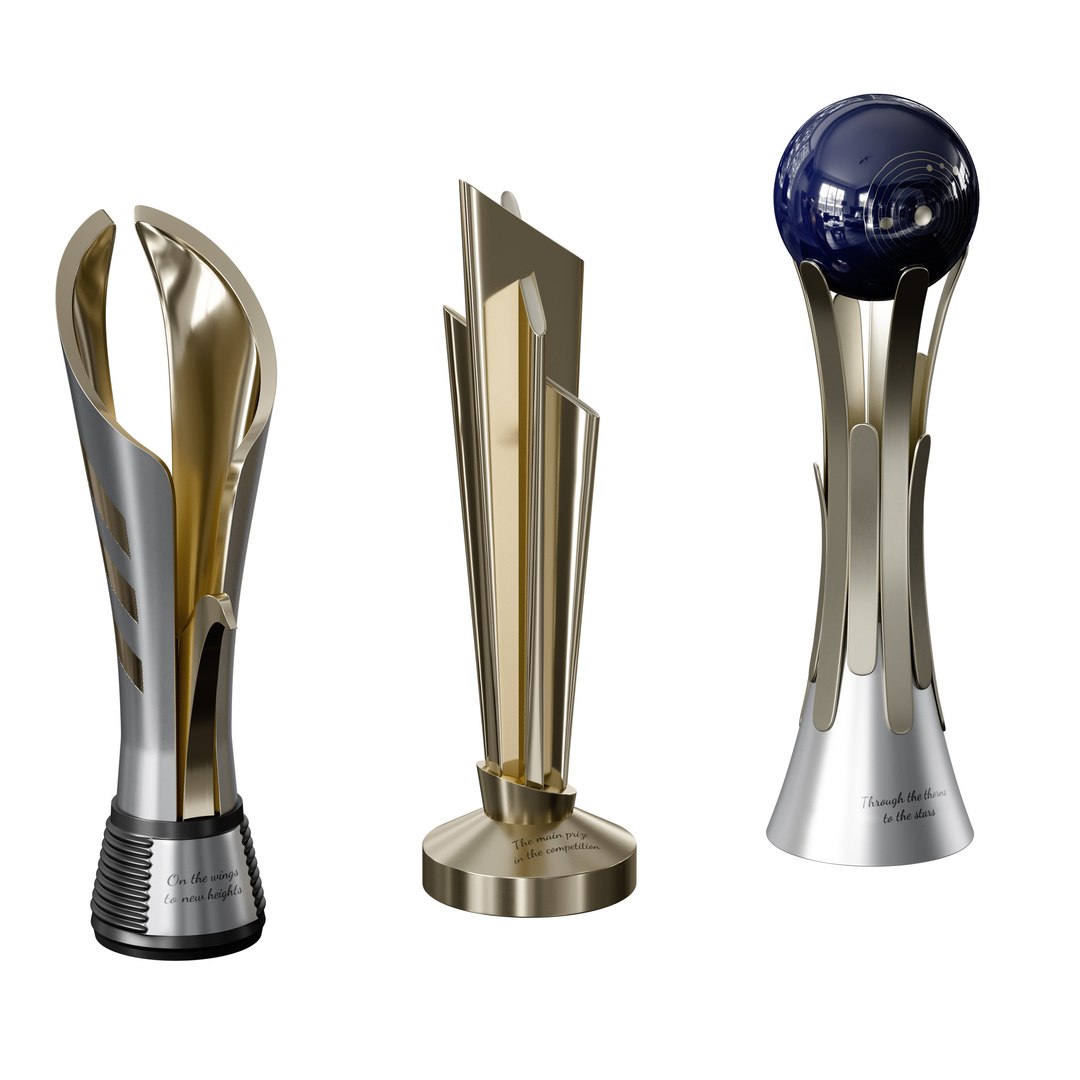 3D Award Cups Trophies Set Model - TurboSquid 2190352