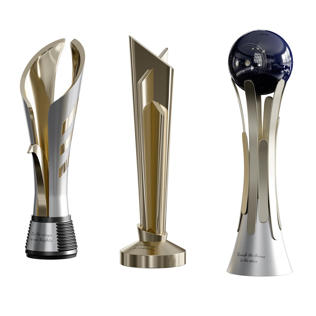 3D Award Cups Trophies Set Model - TurboSquid 2190352