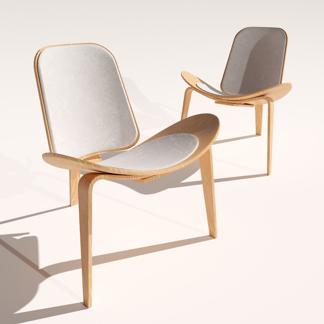 Shell Curved Armchair Scandinavian Style 3D Model - TurboSquid 1903286