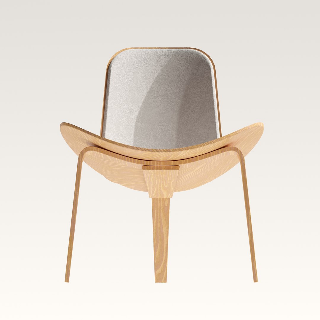 Shell Curved Armchair Scandinavian Style 3D Model - TurboSquid 1903286