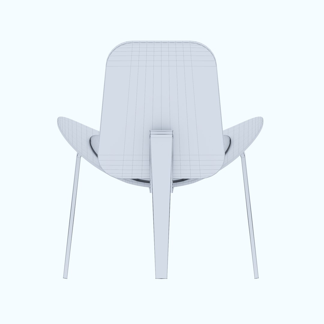 Shell Curved Armchair Scandinavian Style 3D Model - TurboSquid 1903286