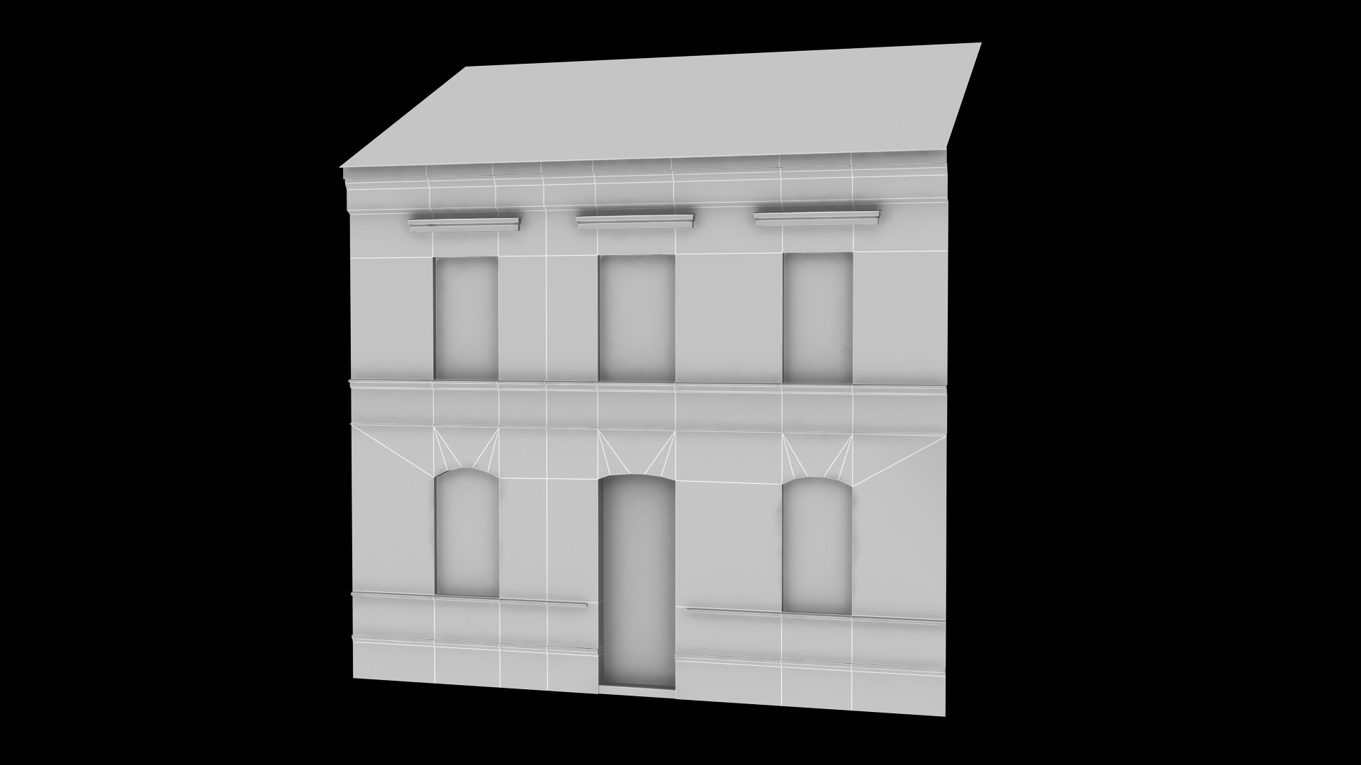 3D street building facade model - TurboSquid 1700237