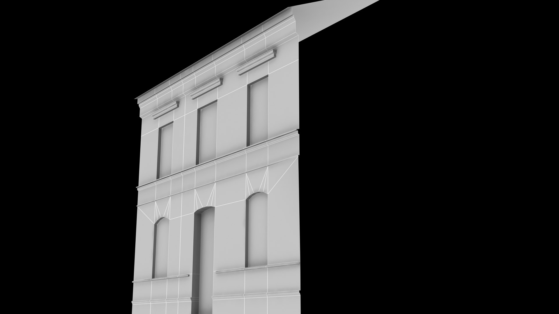 3D street building facade model - TurboSquid 1700237