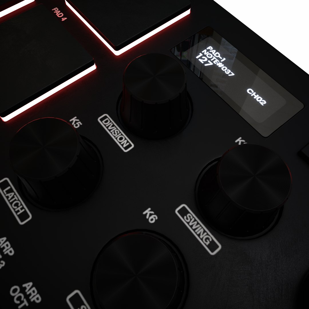 Akai MPK Mini - C4D Octane Project File 3D Model - TurboSquid 2232445