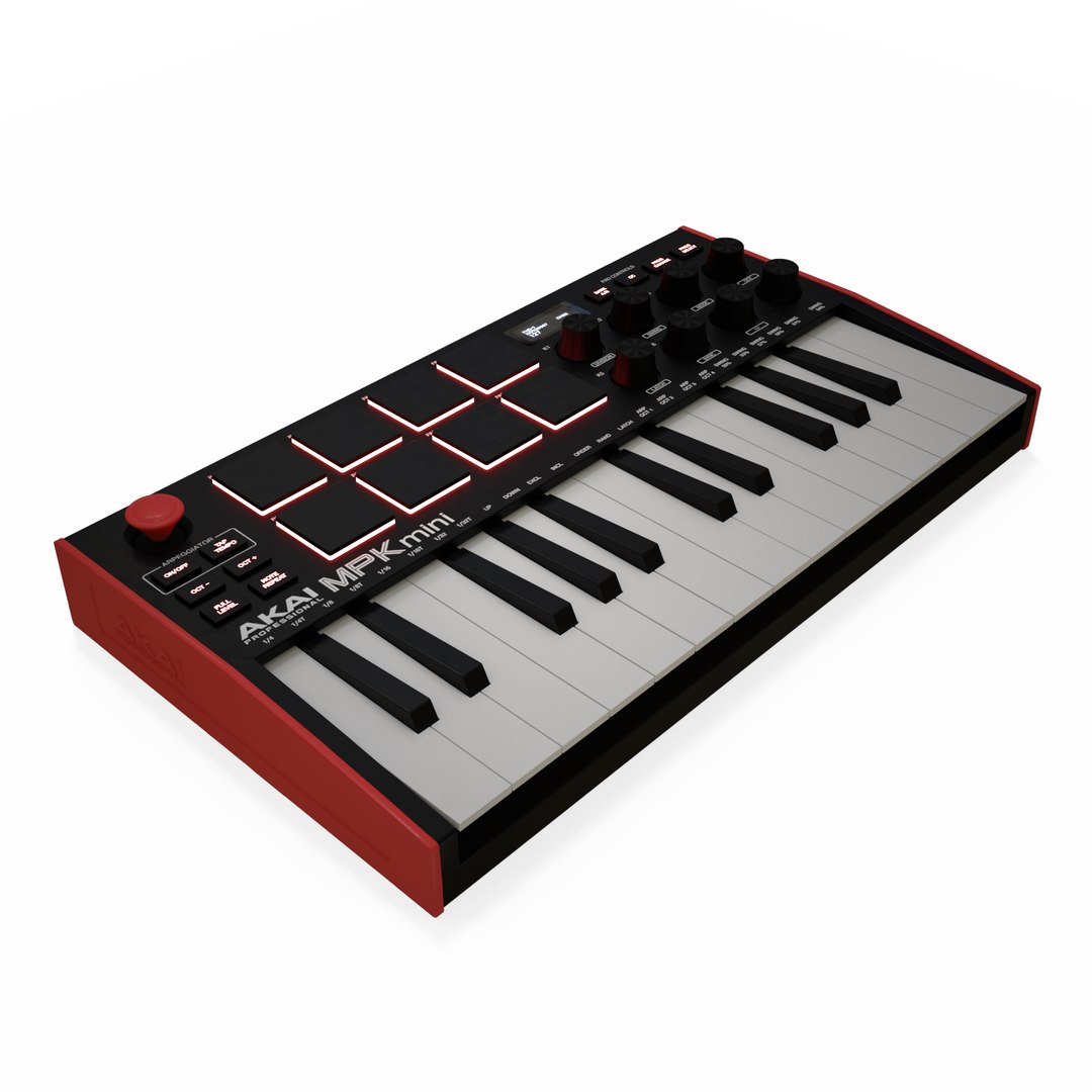 Akai MPK Mini - C4D Octane Project File 3D Model - TurboSquid 2232445