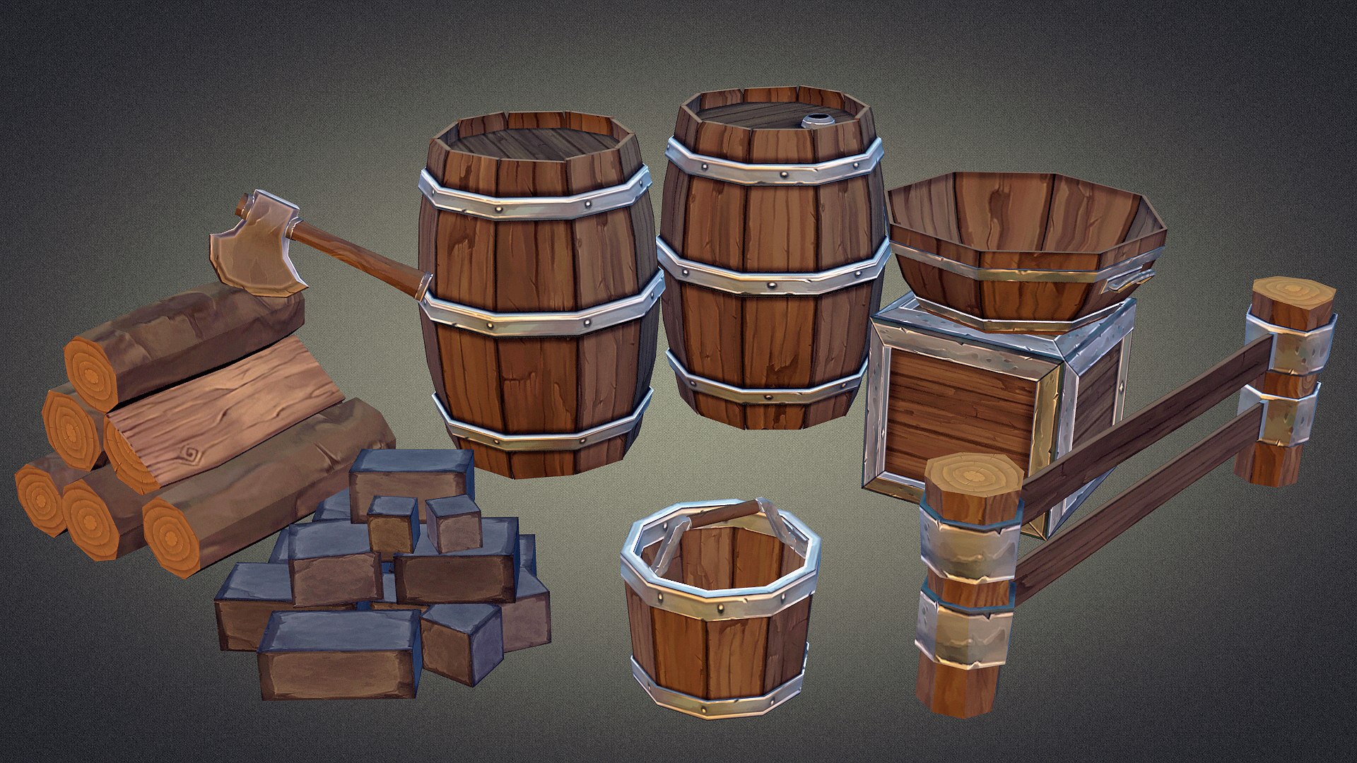 3ds Medieval Props Vol 1