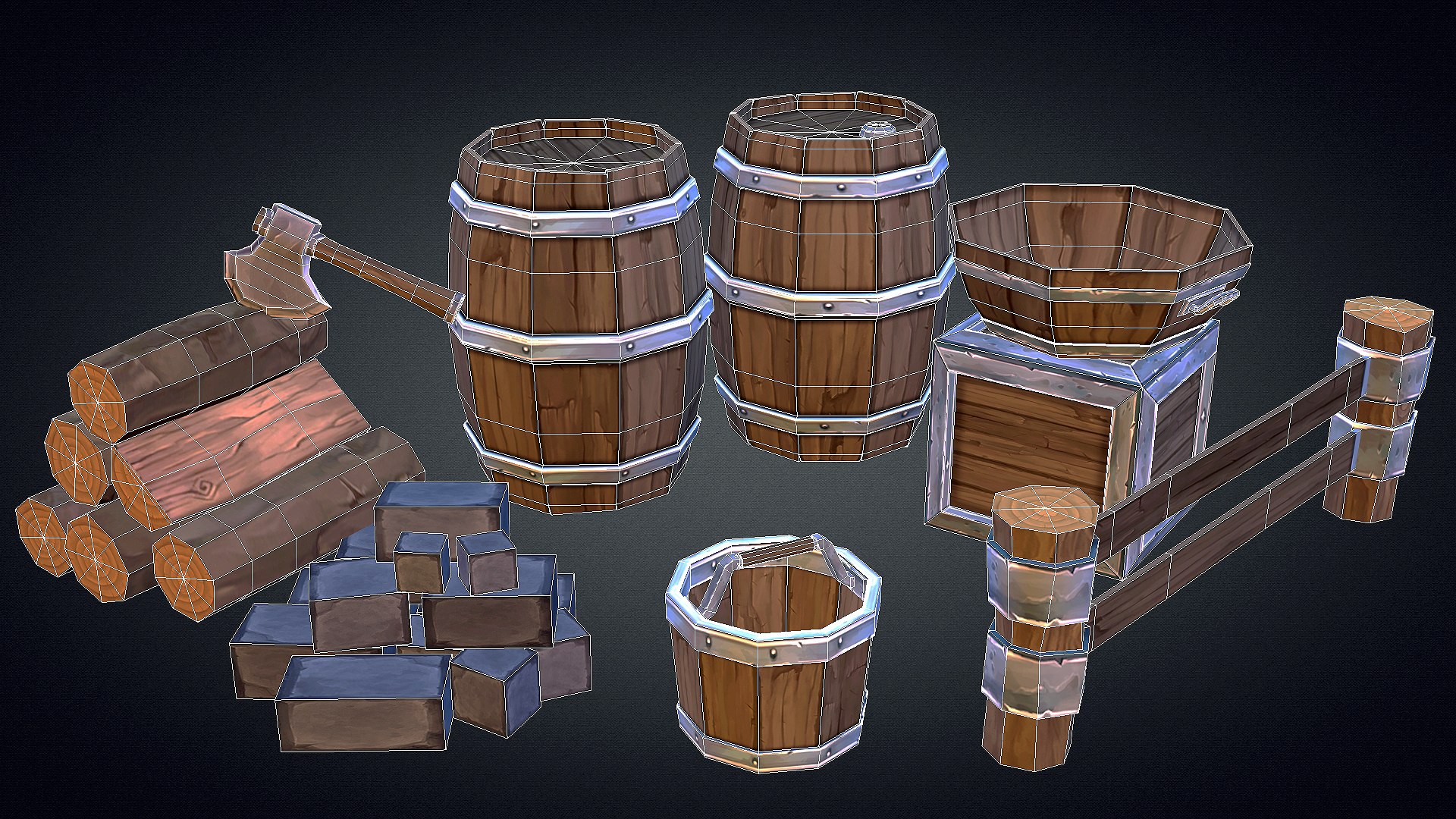 3ds Medieval Props Vol 1