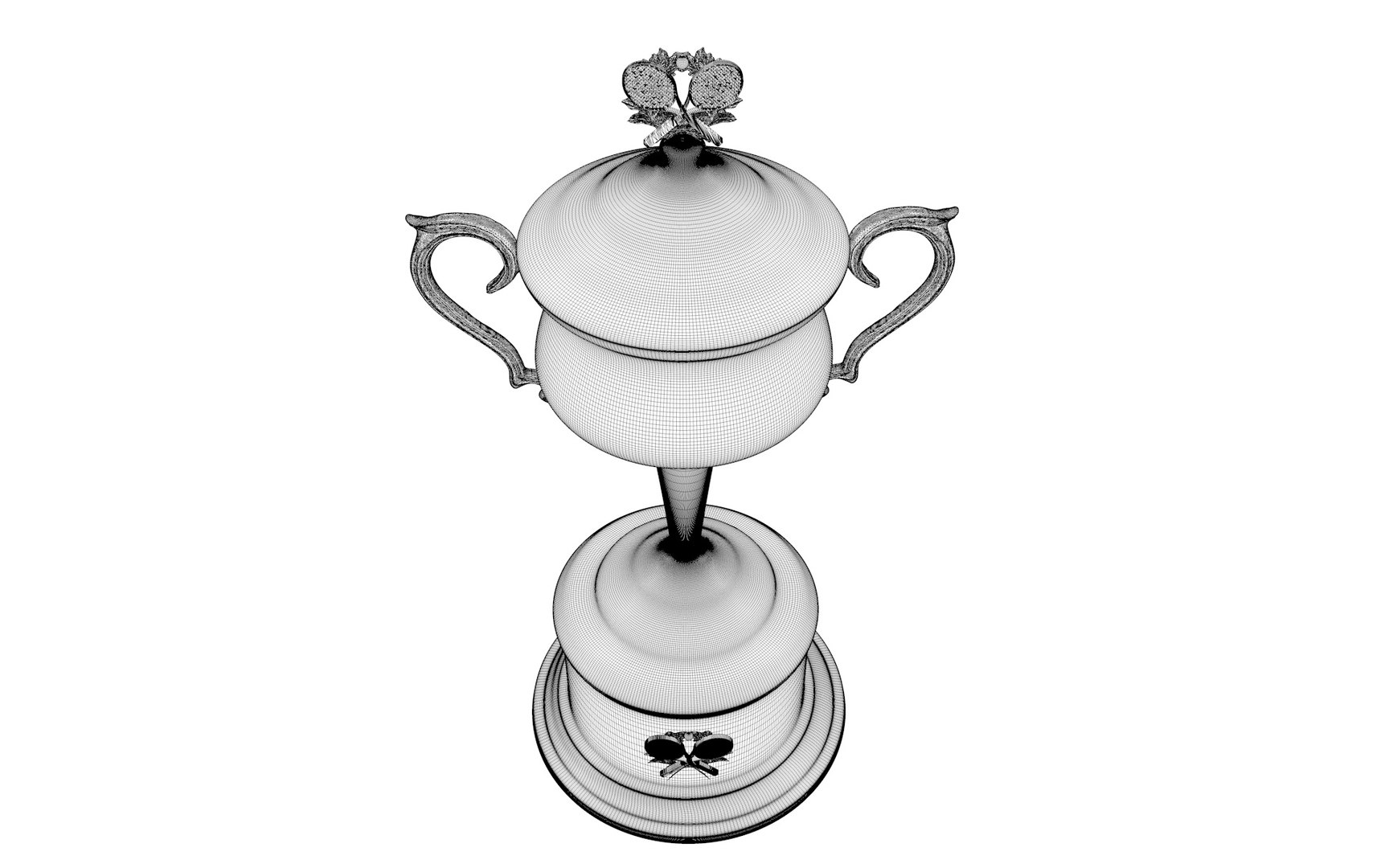 3D Australian Open 2024 Women Singles Trophy Low Poly L2107 Model ...